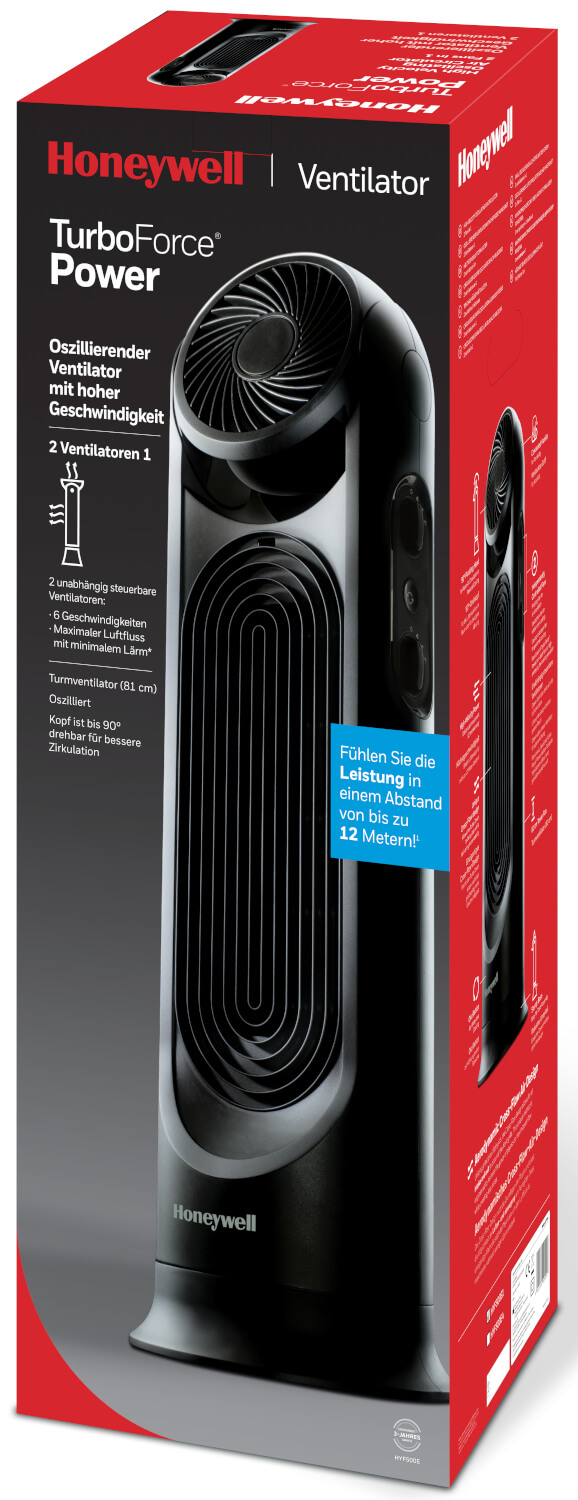 Honeywell Turbo Tower Fan with remote control